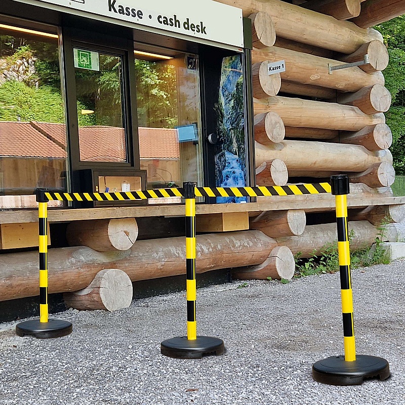 Traffic-Line Economy Retractable Belt Barrier System from our Portable ...